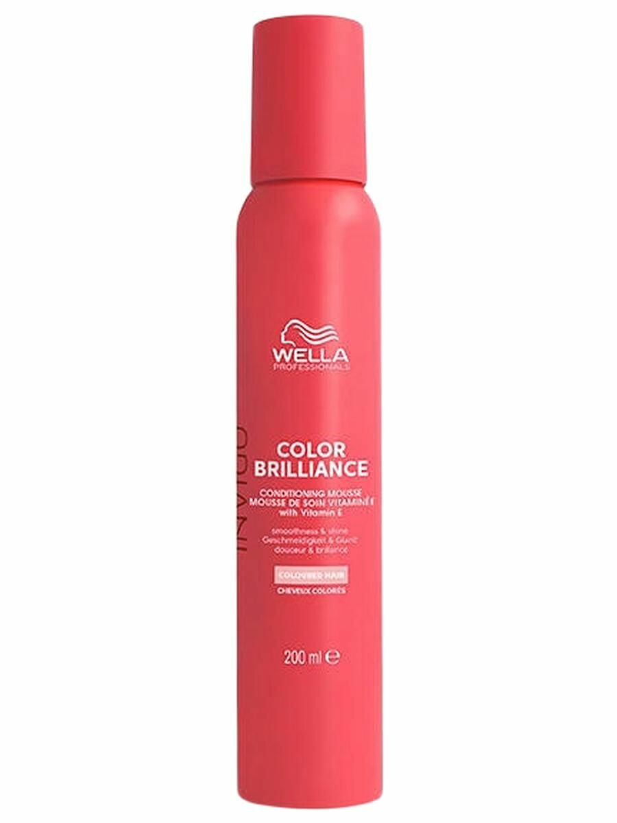 Wella Professionals Несмываемый мусс-кондиционер для окрашенных волос Invigo Color Brilliance Vitamin Conditioning Mousse, 200 мл