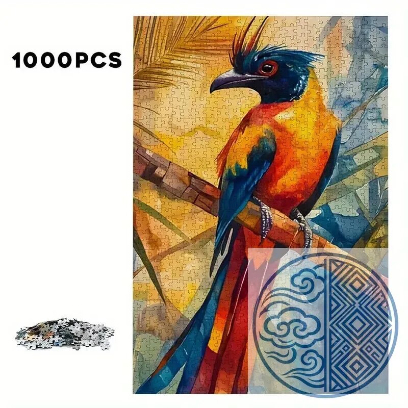 Пазлы для взрослых 1000 элементов, 50х70см, подарочный набор"птица"