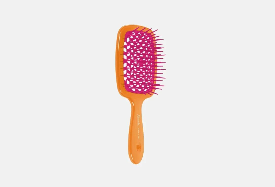 Janeke Superbrush duocolour пластиковая Щетка для волос 1 шт Оранжево-розовый