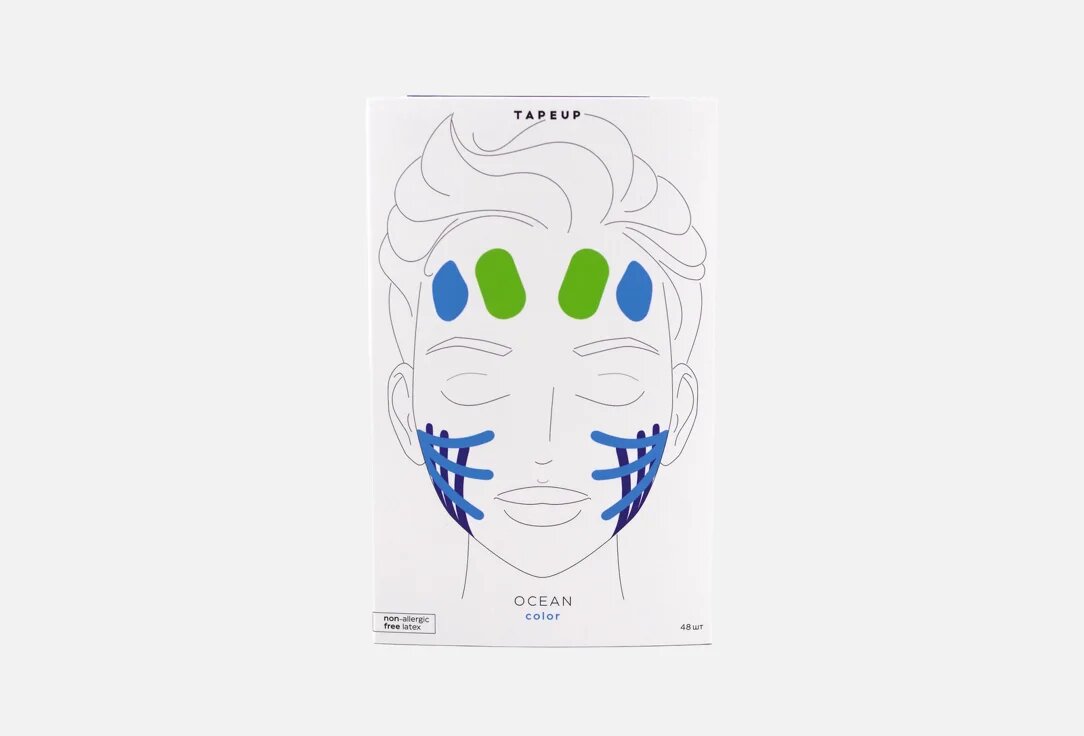 TAPEUP ocean color Кинезиотейпы для лица 48 шт