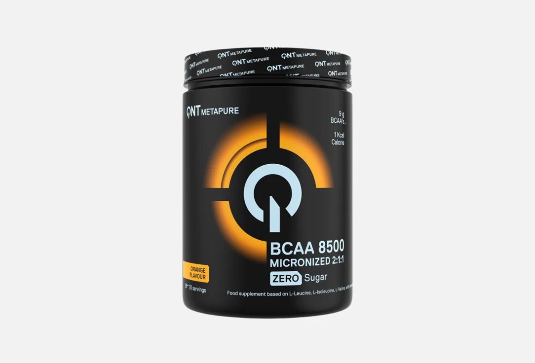 QNT BCAA 8500 Instant Powder Orange Flavour Комплекс аминокислот со вкусом апельсина 350 г
