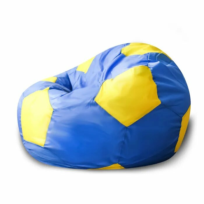 DreamBag Кресло-мешок Мяч, Оксфорд, Размер XXXL, желтый, синий