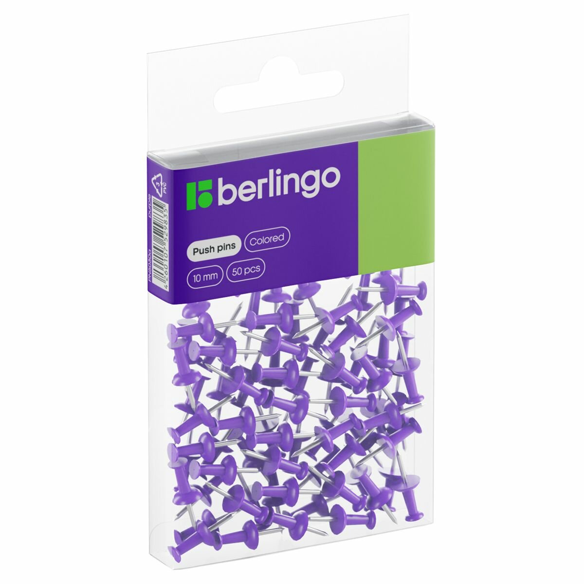 Кнопки-гвоздики силовые BERLINGO 50шт. фиолетовые (PN5030a)