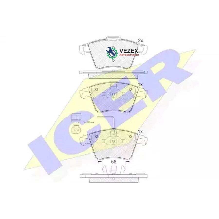 ICER 181778 Тормозные колодки