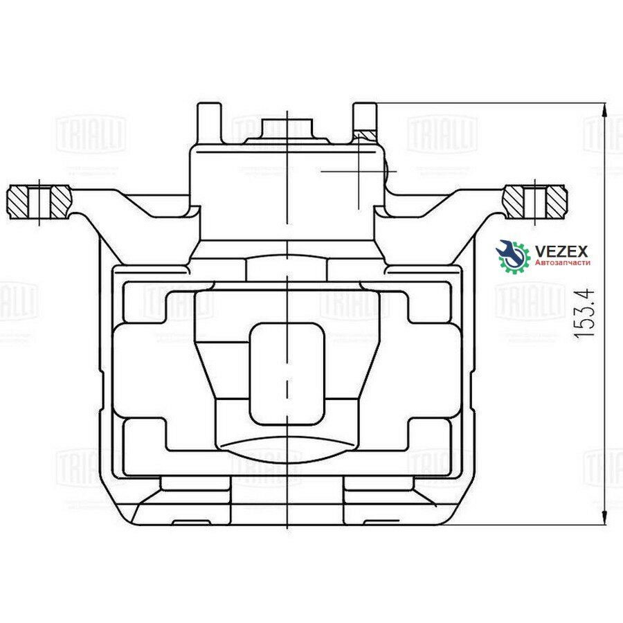 TRIALLI CF 800460 Суппорт торм. для а/м Mitsubishi L200 (06-)/(15-)/Pajero Sport (08-) перед. лев. d=60мм (CF 800460)