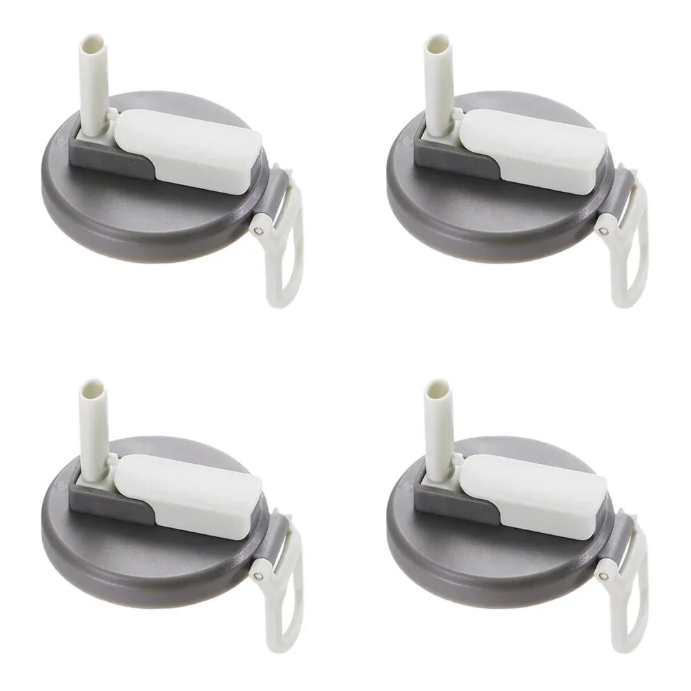 Крышки для банок с соломинкой ABS Grey A 4PCS