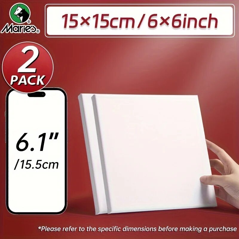 Холсты Marie's 6x6 дюймов Красный, 2pcs