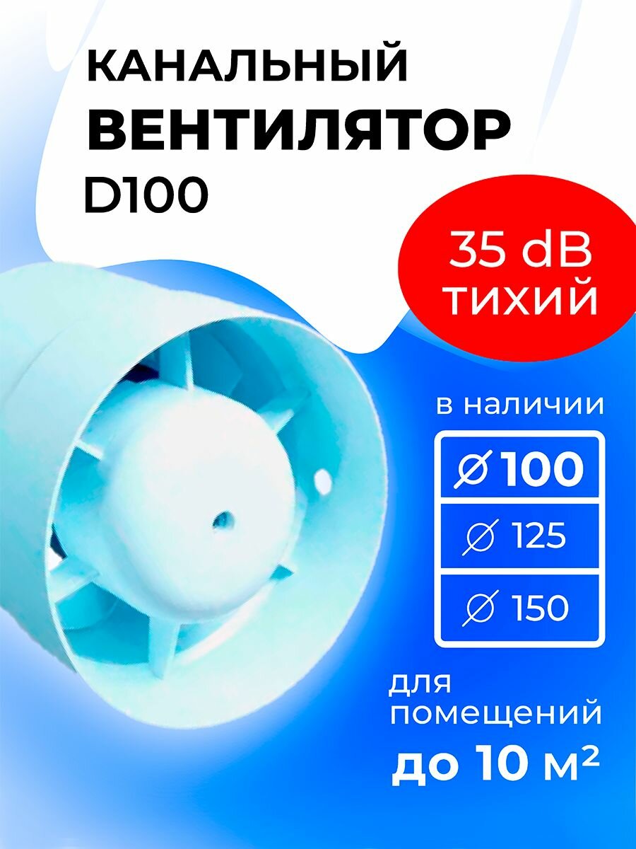 Вентилятор канальный осевой 100