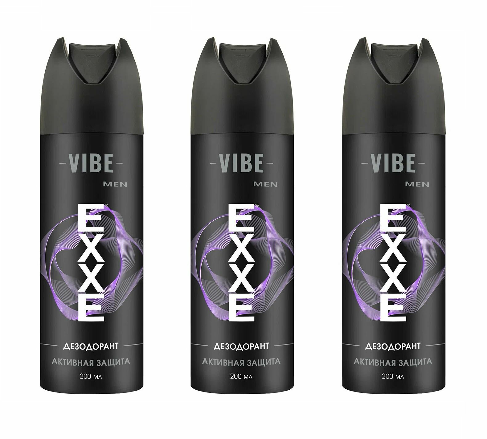 EXXE Дезодорант Vibe мужской, спрей, 200 мл, 3 шт