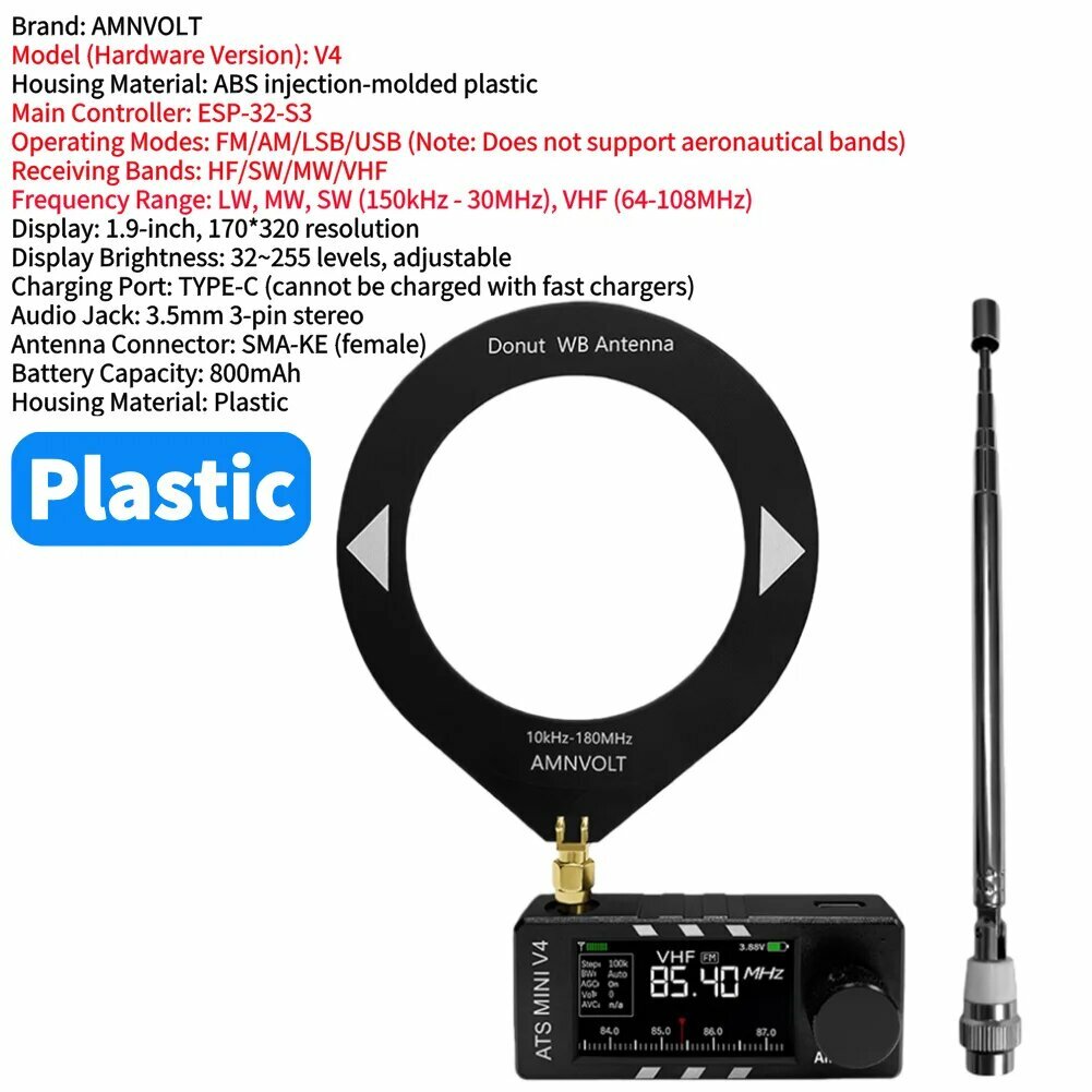 AMNVOLT V4 ATS MINI Радио, Plastic V4