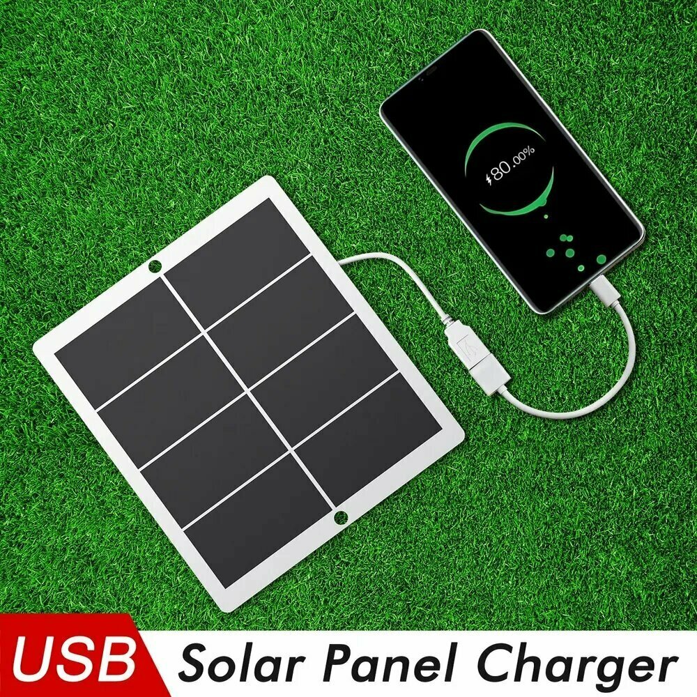 Солнечная панель 5В 5Вт USB для зарядки телефона и павербанка