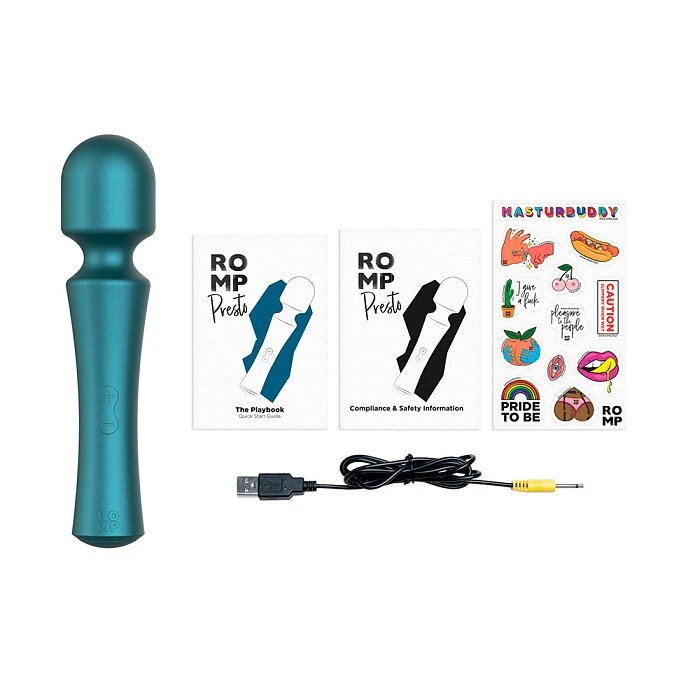 Вибратор компактный мини Wand Romp«Presto»силиконовый, зеленый