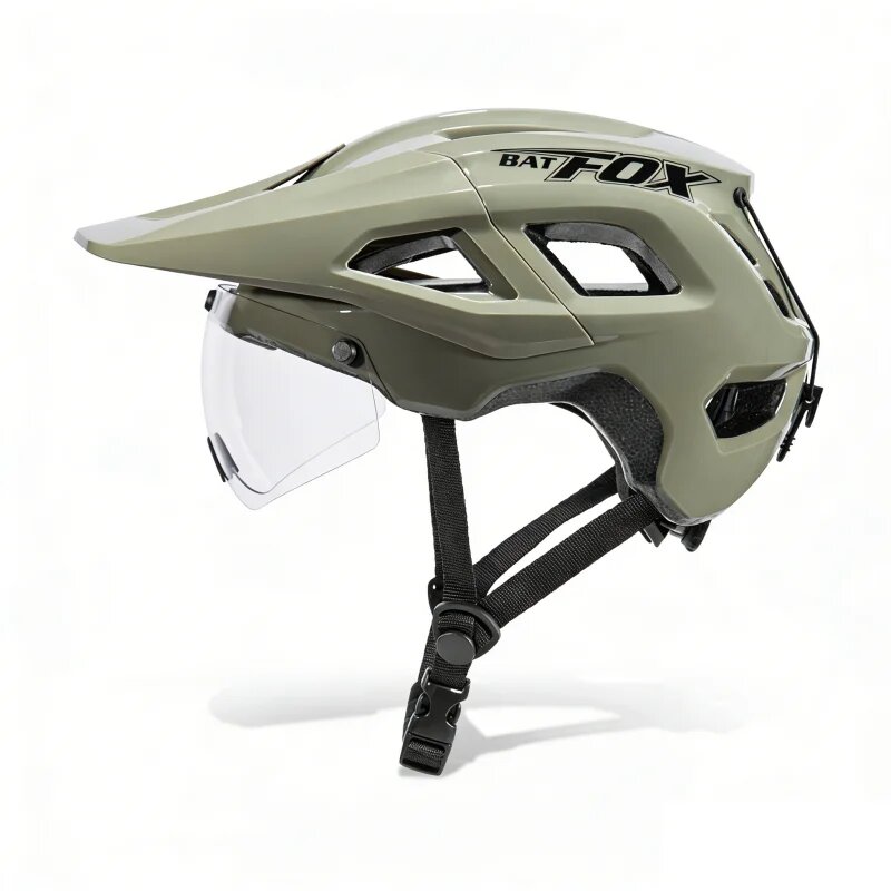BATFOX Зеленый велошлем MTB, размер M55-58cm