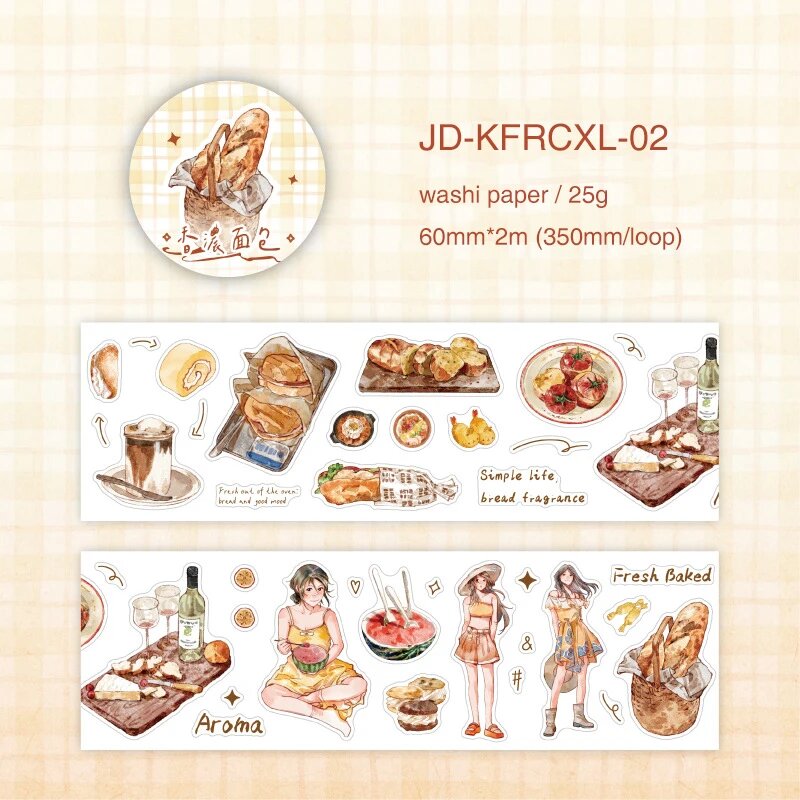 Декоративная лента Jianwu Coffee Routine Series JD-KFRCXL-02