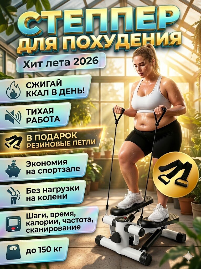 Степпер тренажер для дома 150кг тренажер для похудения для ходьбы
