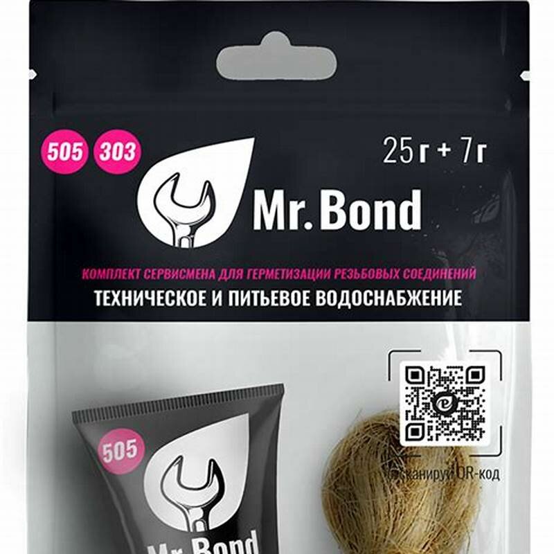 Mr.Bond 505. Комплект: паста 25 г и лён 7 г