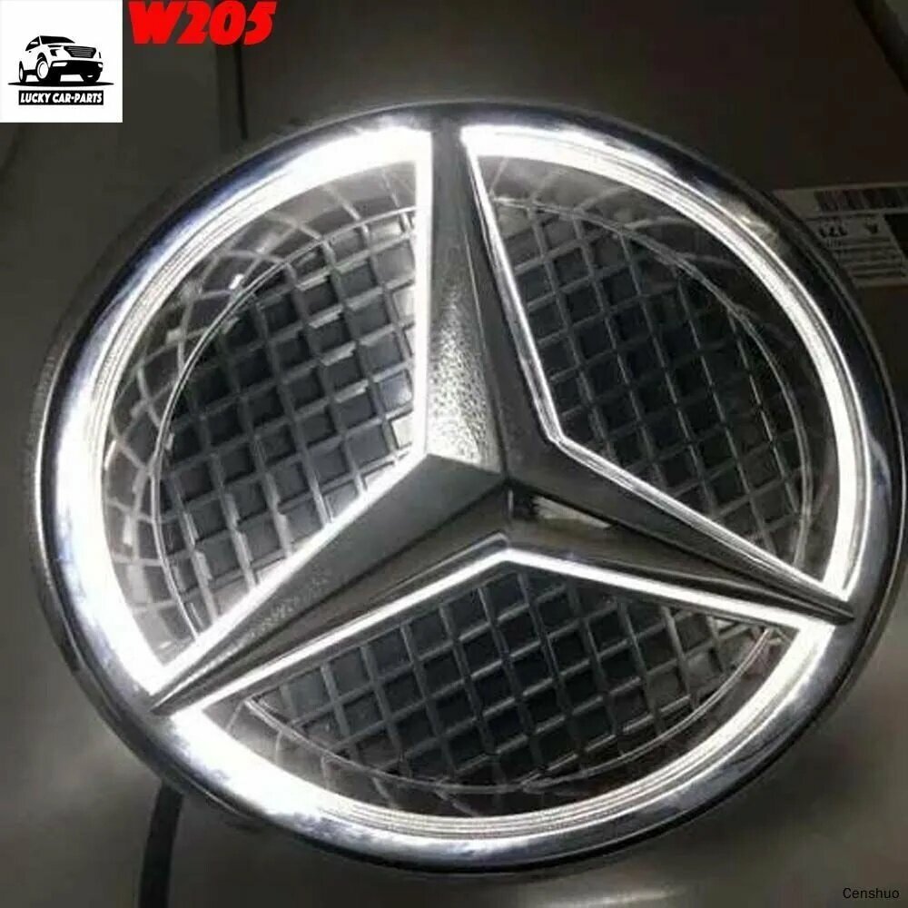 Светящийся логотип Mercedes-Benz(W205)Белый свет