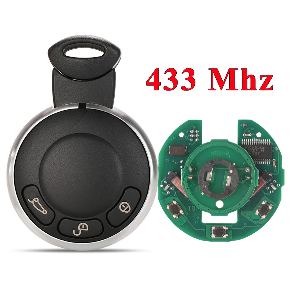 Умный Автомобильный Ключ Jingyuqin 315/433/868 МГц Без ID46 Для BMW Mini Cooper 433Mhz Remote key