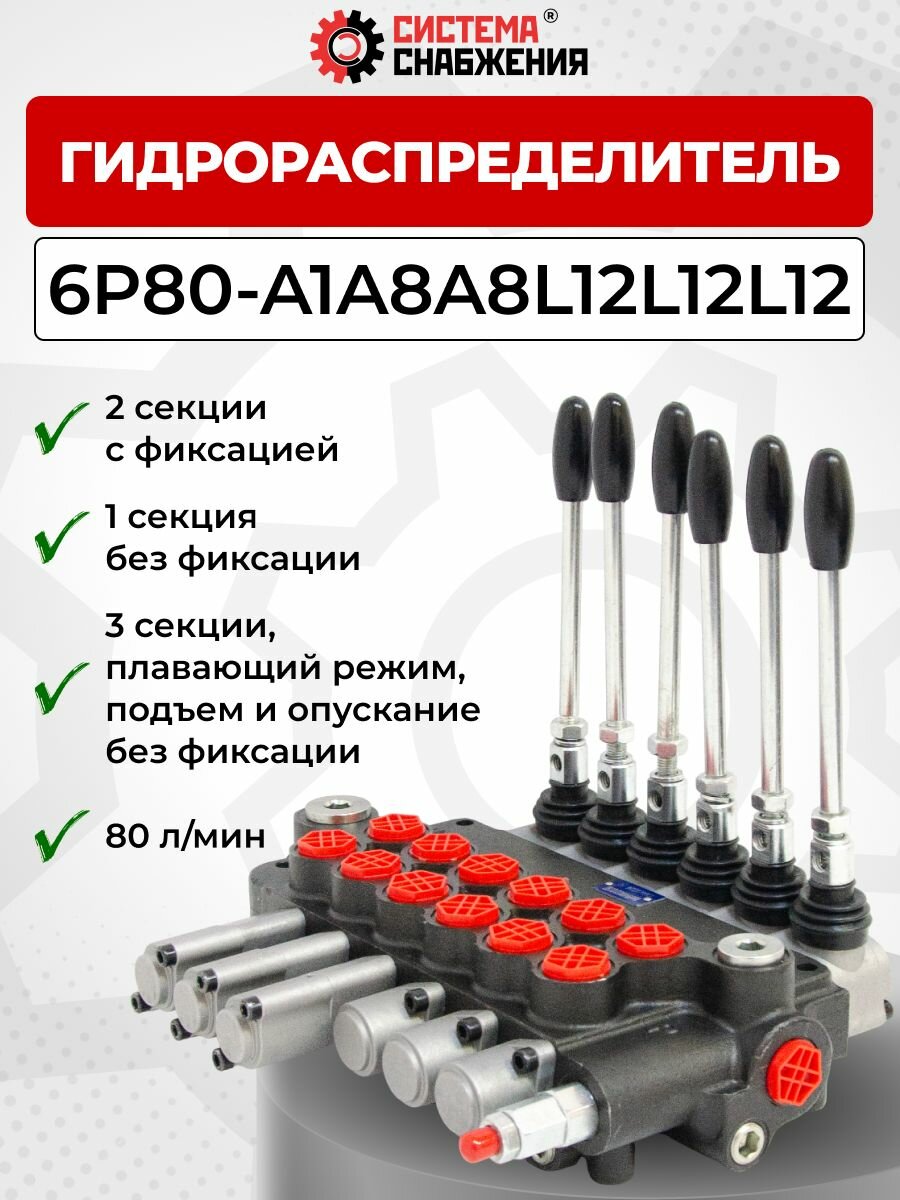 Гидрораспределитель 6P80-A1A8A8L12L12L12