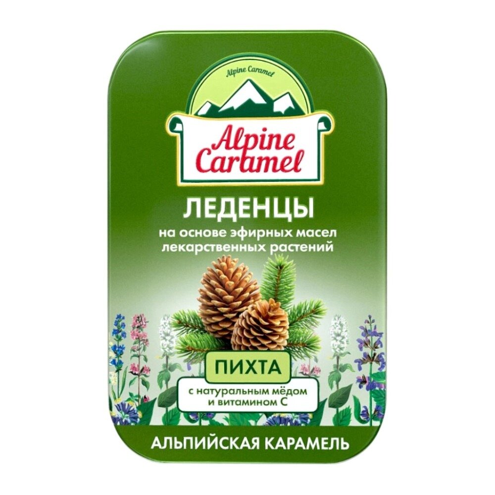 Alpine Caramel Альпийская Карамель, леденцы детские (пихта, Витамин С, мед), 53 г
