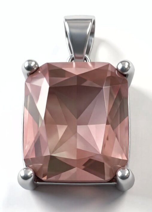 Подвеска, серебро, 925 проба, родирование, султанит