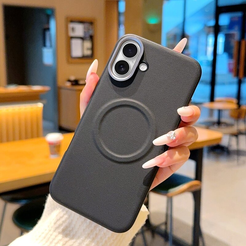 Чехол для Apple iPhone 17 / Айфон 17, soft touch, чехол-кардиомонитор, искусственная кожа, поликарбонат (PC), защита камеры, ударопрочный, усиленные углы, Apple, Apple iPhone 17, black,