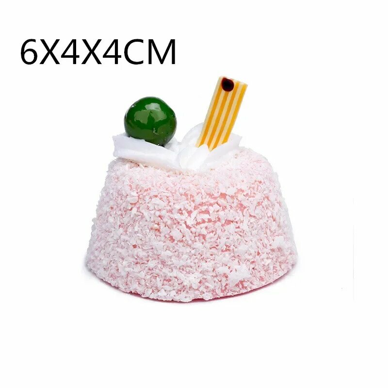 Искусственный торт из ПВХ, 1 шт. Сиреневый, 5