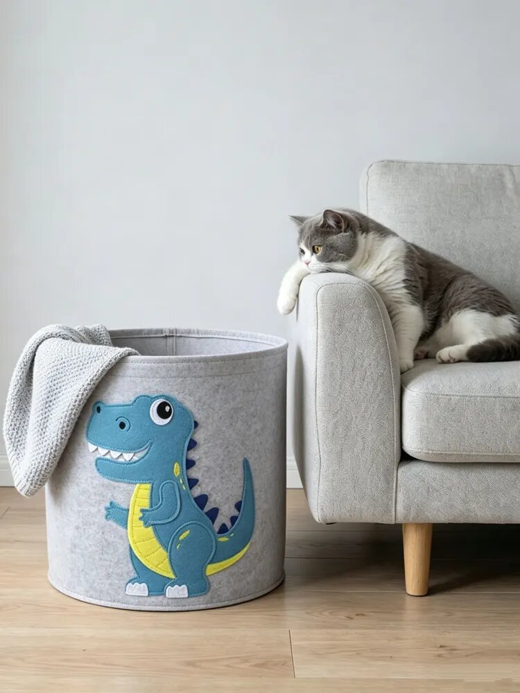 Корзина для игрушек длина 33 см, ширина 33 см, высота 37 см.