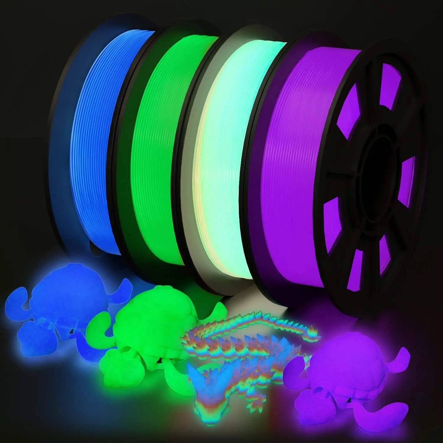 Filajoy3D PLA светящийся нить для 3D-печати 1.75 мм 250г PLA-glow4colorsA