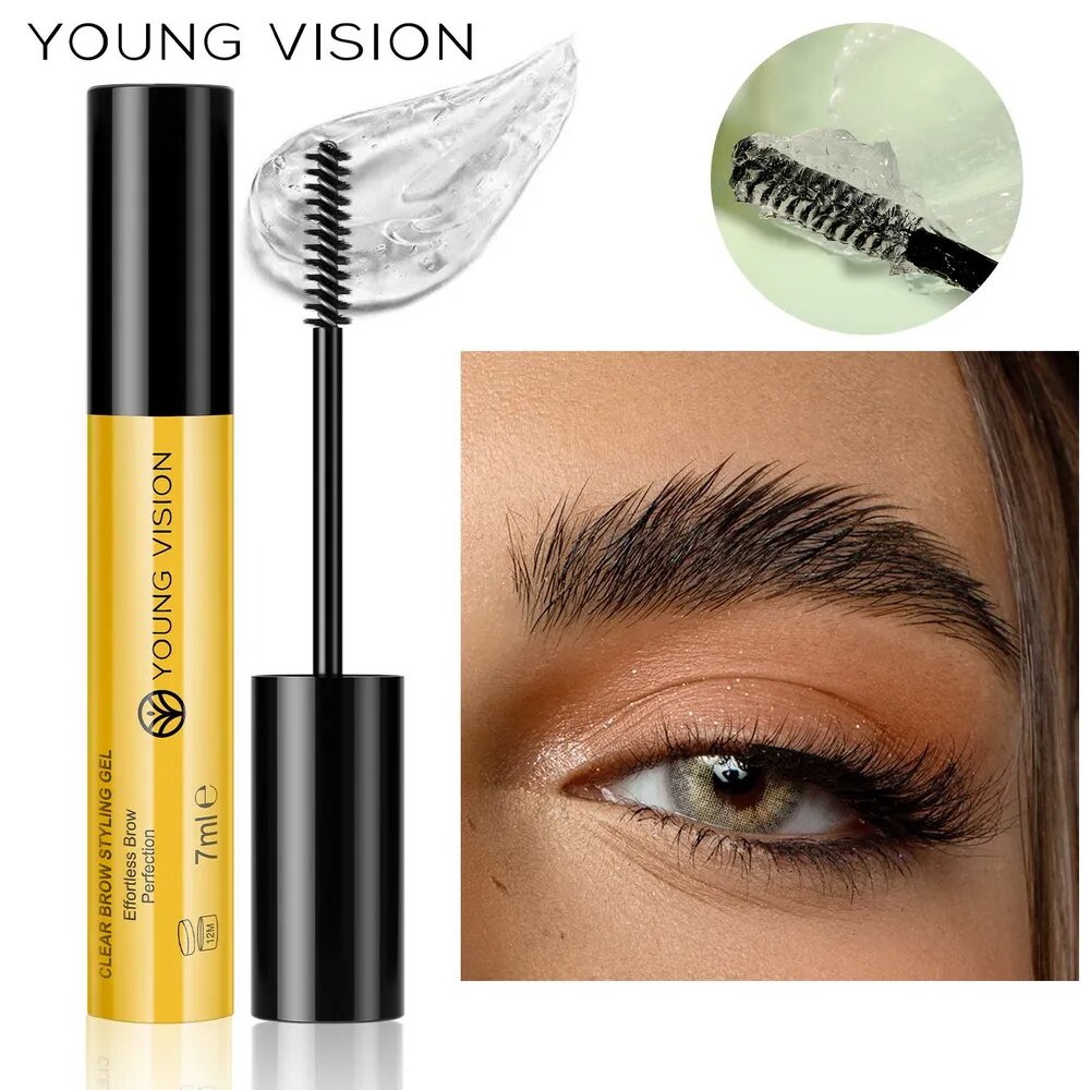 YOUNG VISION Прозрачный гель для бровей водостойкий, длительный, создает объемную форму