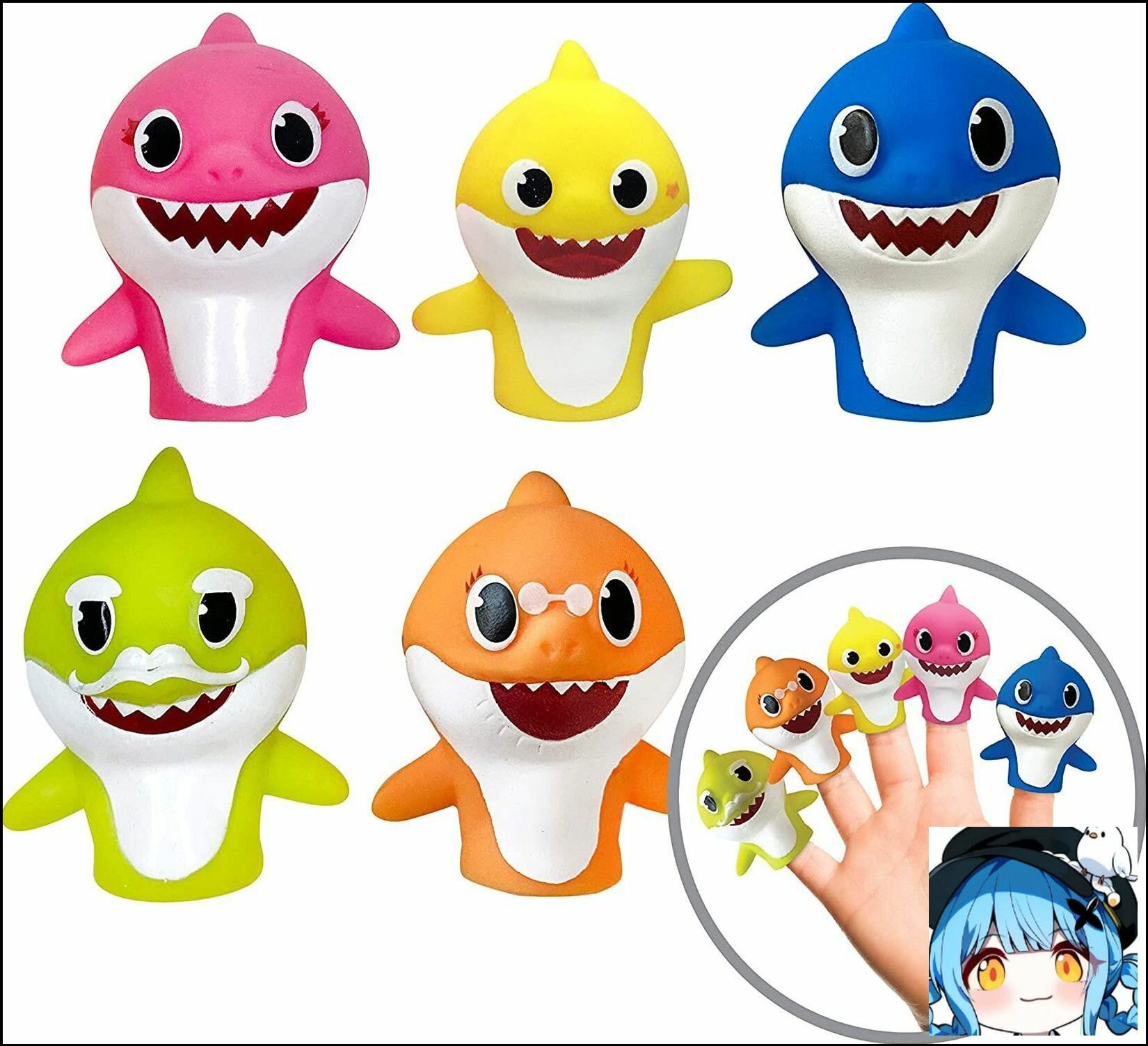 Набор пальчиковых кукол Baby Shark из 5 предметов