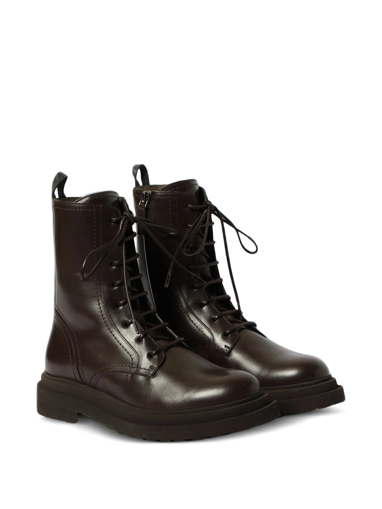 Ботинки BRUNELLO CUCINELLI Shearling Monile ankle boots, размер 37, коричневый — фото 1