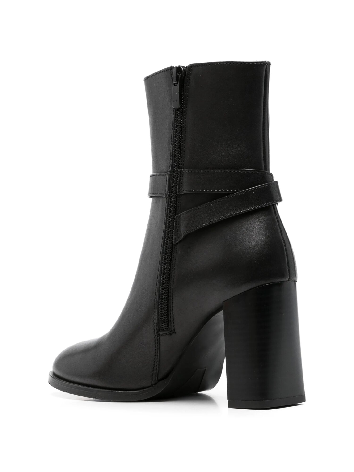 Ботинки SERGIO MORETTI Leather ankle boots, размер 40, черный — фото 1