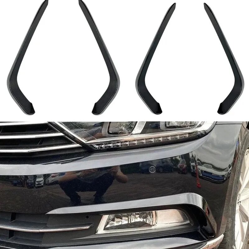 Передний бампер спойлер VW Passat B8, carbon look