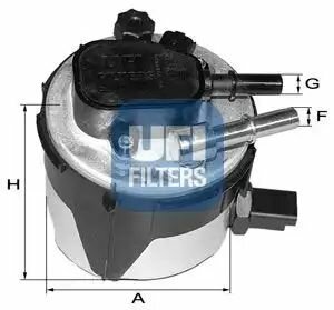 Топливный фильтр ufi 55.170.00 ford fiesta/c-max/focus/fusion 1.6tdci, volvo s40/v50/c30 1.6d 04>