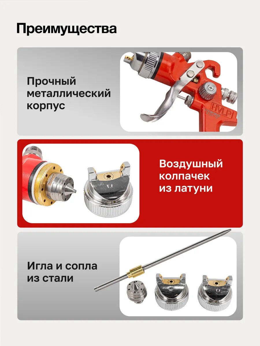 Краскопульт пневматический для компрессора HVLP — фото 1