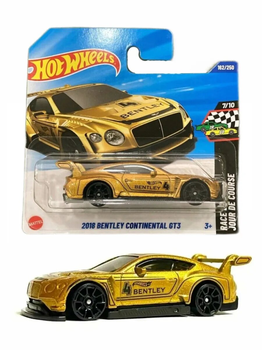 Машинка Hot Wheels Bentley Continental GT3 (короткая карта)