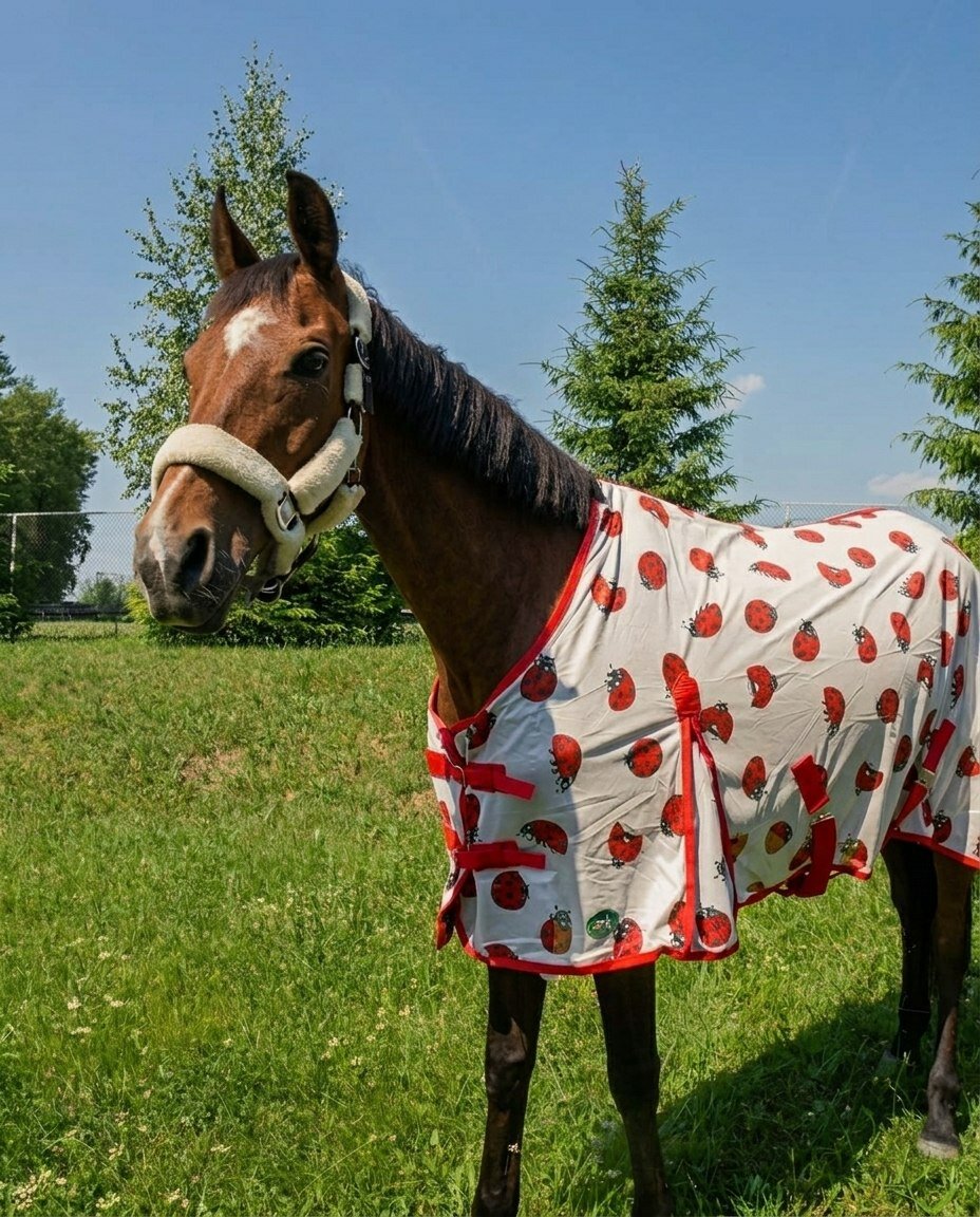Антимоскитная попона Лэдибаг HorsePlanet