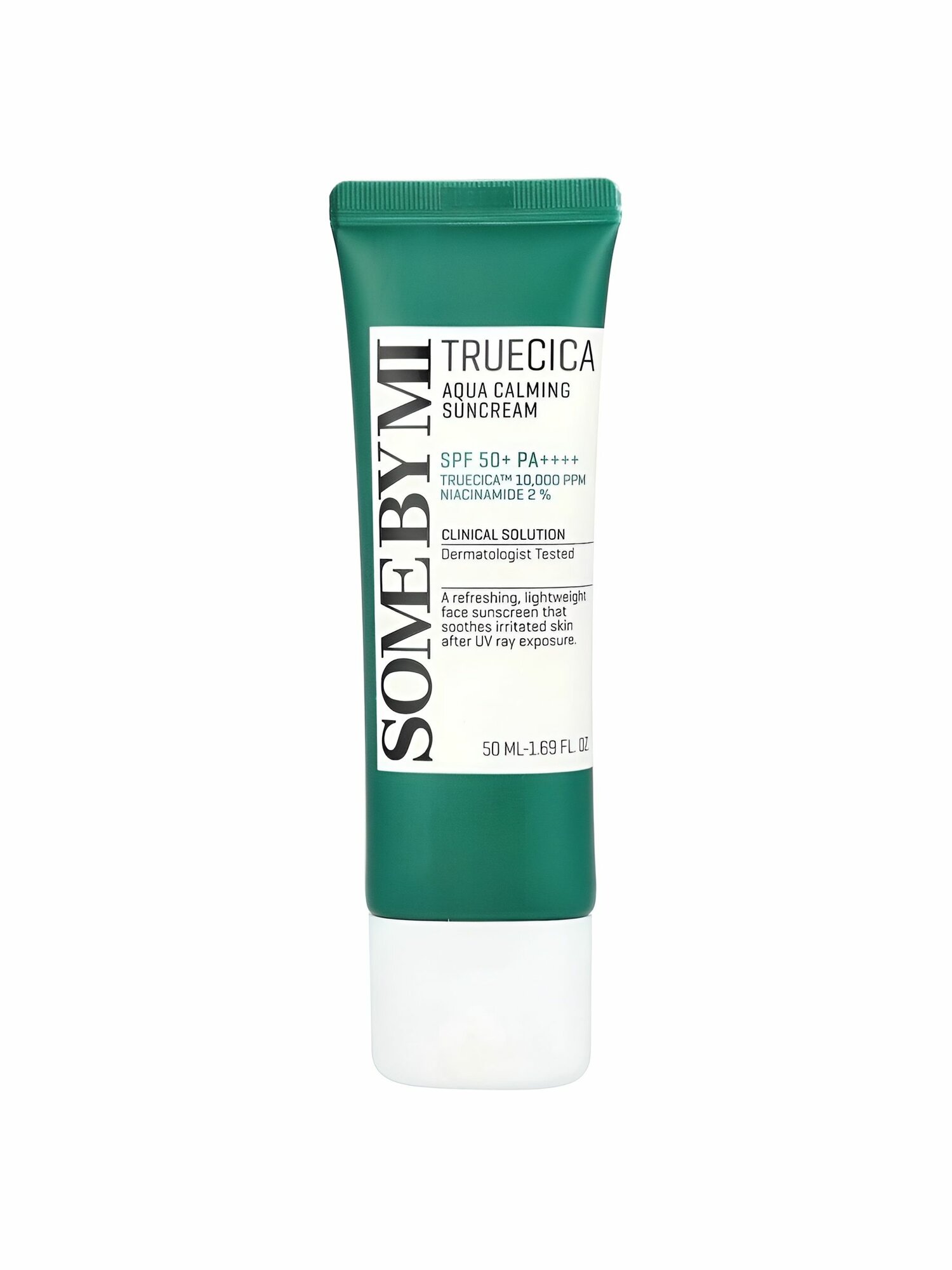 SOME BY MI Cолнцезащитный крем для лица с экстрактом центеллы азиатской TRUECICA AQUA CALMING SUNCREAM 50мл