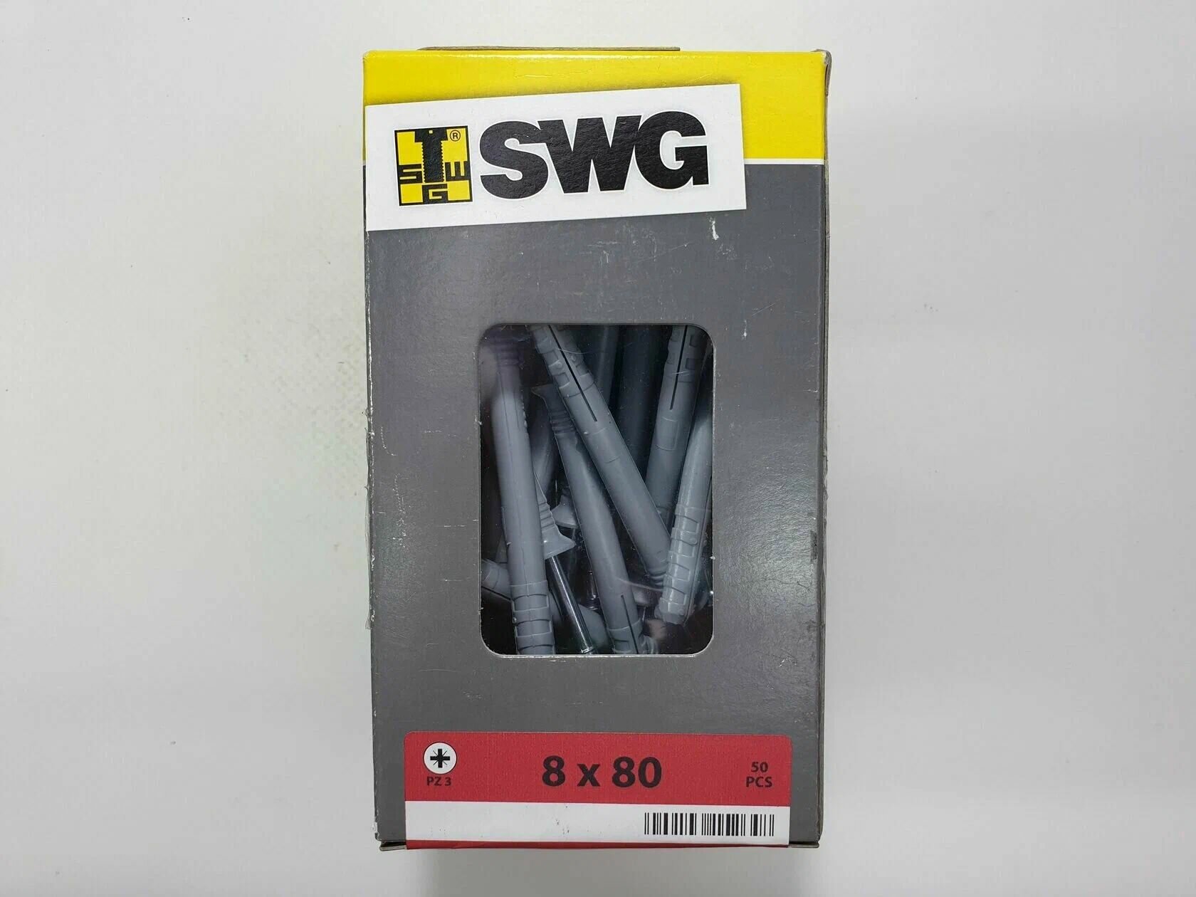Дюбель-гвоздь полукруглая голова PZ3 8x80 (50 pcs) SWG, Германия
