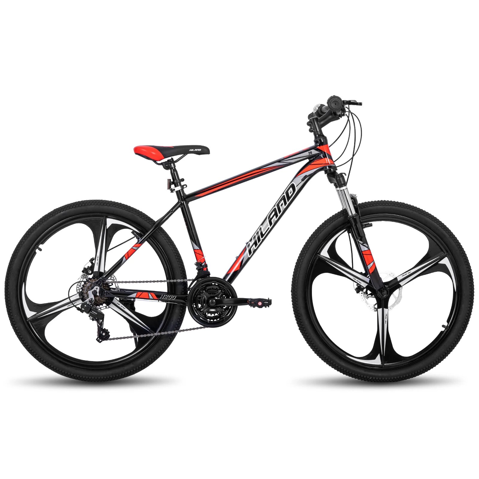 Горный велосипед Hiland, трансмиссия Shimano 21 скорость, алюминиевый рама, колеса 26 дюймов, с дисковыми тормозами для мужчин и женщин, мужской горный велосипед