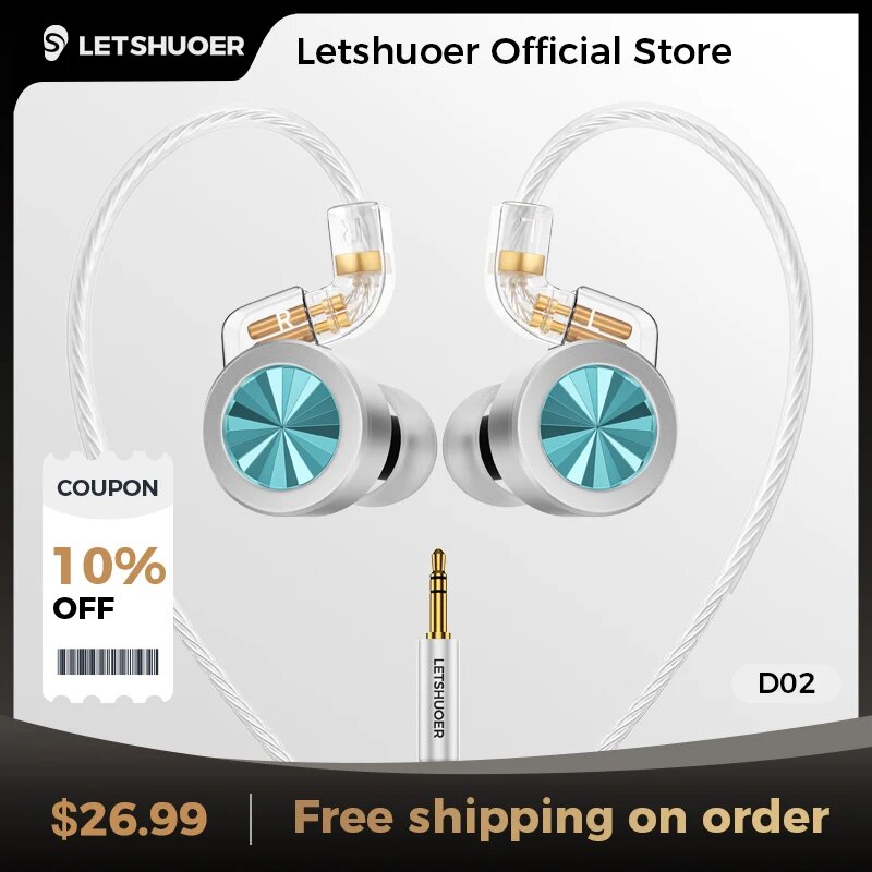 LETSHUOER D02 проводные игровые наушники