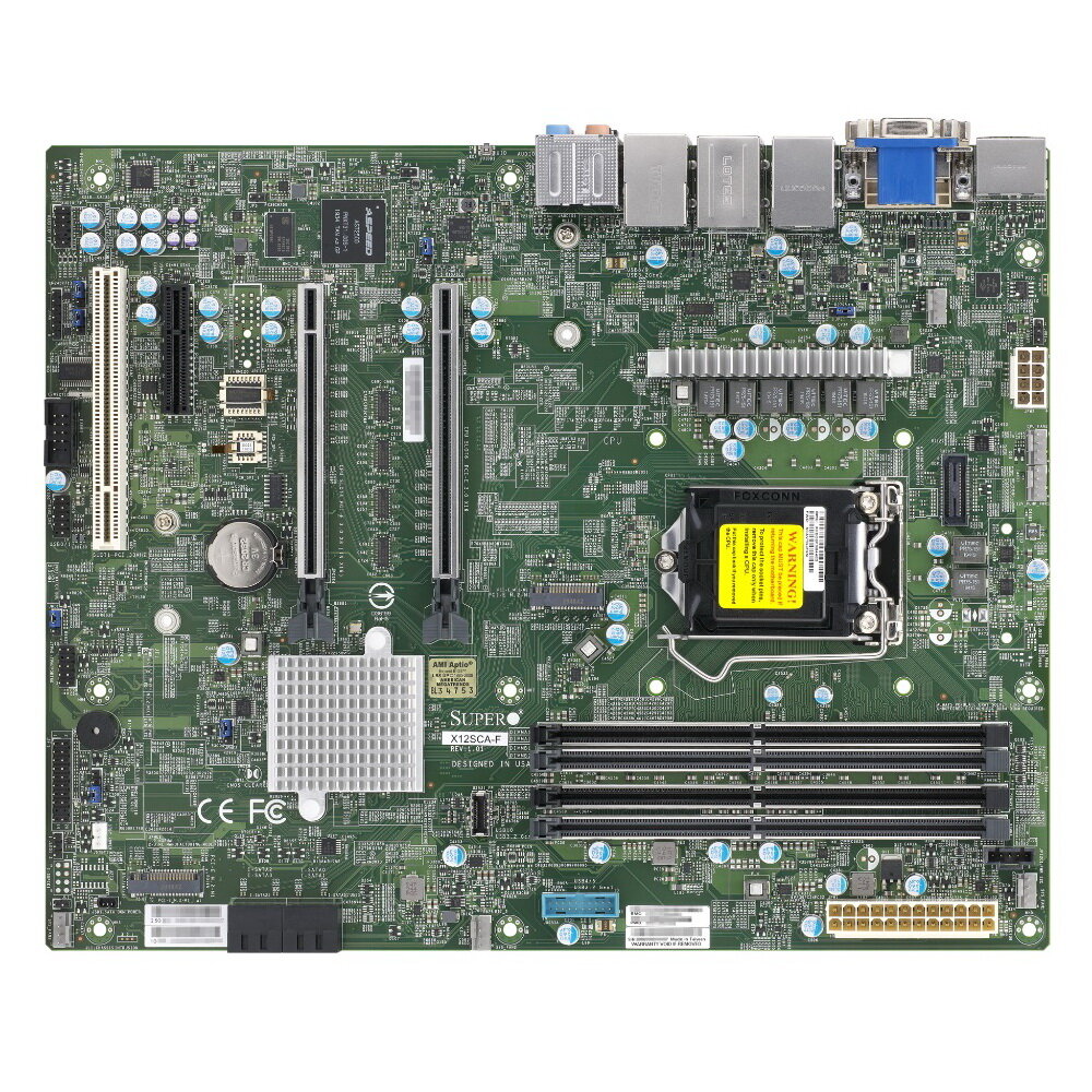 Материнская плата SuperMicro Материнская плата MBD-X12SCA-F-B W-1200 CPU, 4 DIMM slots, Intel W480 controller for 4 SATA3 Gbps) ports, RAID 0,1,5,10, 1 PCI-E 3.0 x4, 2 PCI-E 3.0 x16 slots, bulk (414437) уц-3-1