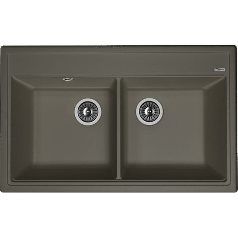 Мойка для кухни Florentina Липси 82х51 20.370. E0820.302 антрацит, 2 чаши, искусственный камень