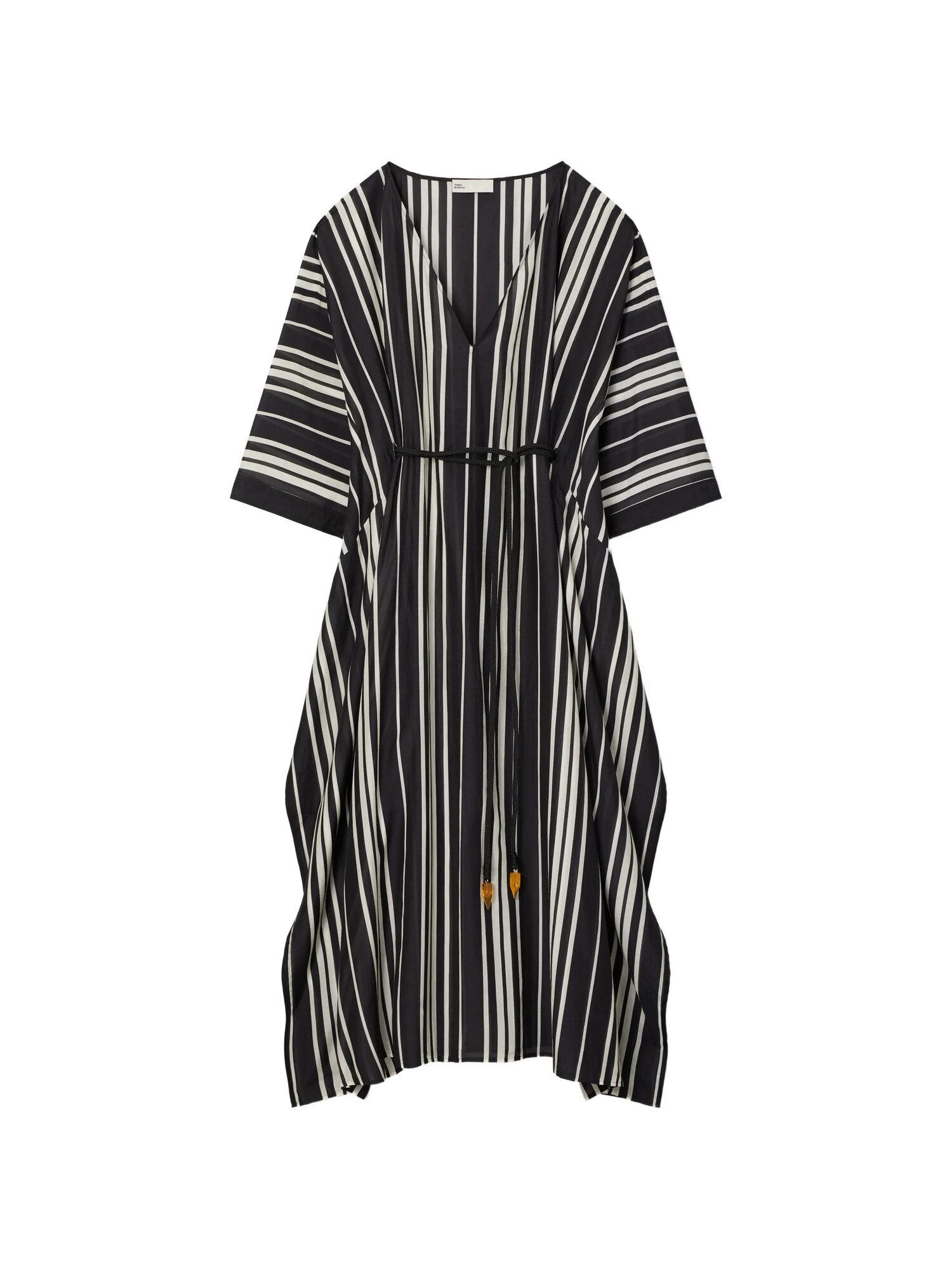 Накидка Belted striped silk caftan