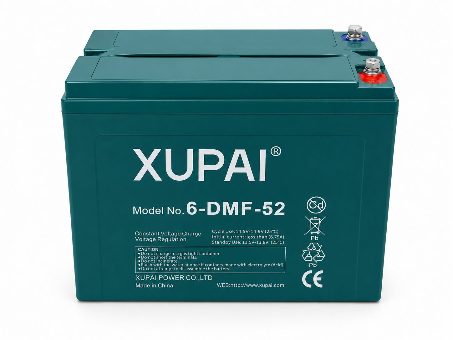Тяговая батарея AGM 52А*ч XUPAI 6-DMF-52 для трициклов и другой техники