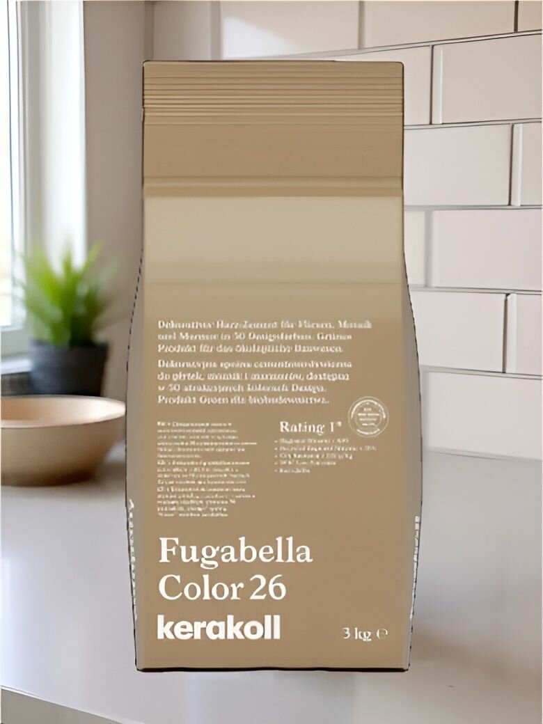 Затирка для плитки полимерцементная №26 Kerakoll Fugabella Color 0-20 3кг