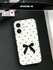 Силиконовый чехол на Apple iPhone 16 / Айфон 16 с принтом Бантик на фоне в горош...