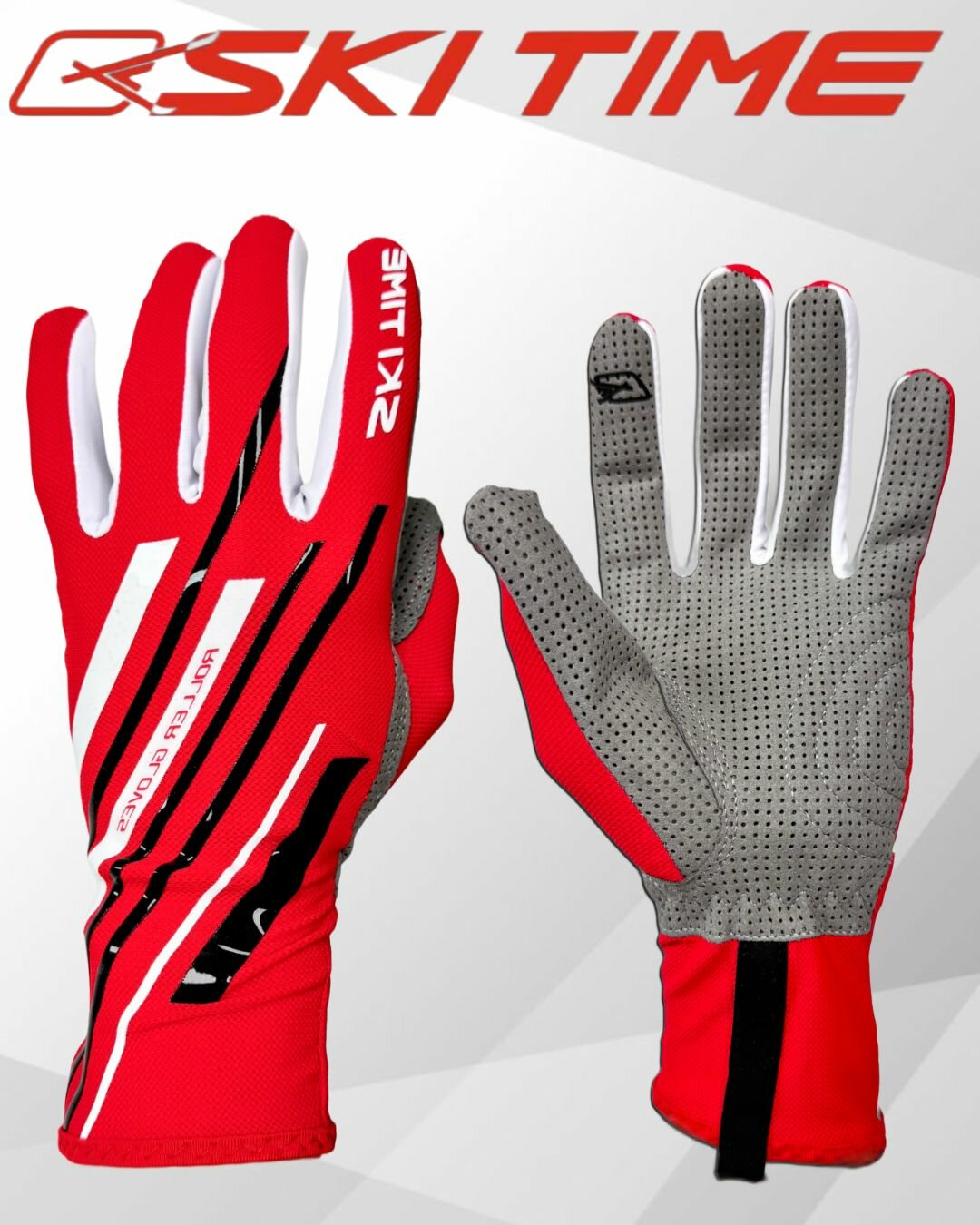 Перчатки для лыжероллеров SKI TIME ROLLER Race Red, S