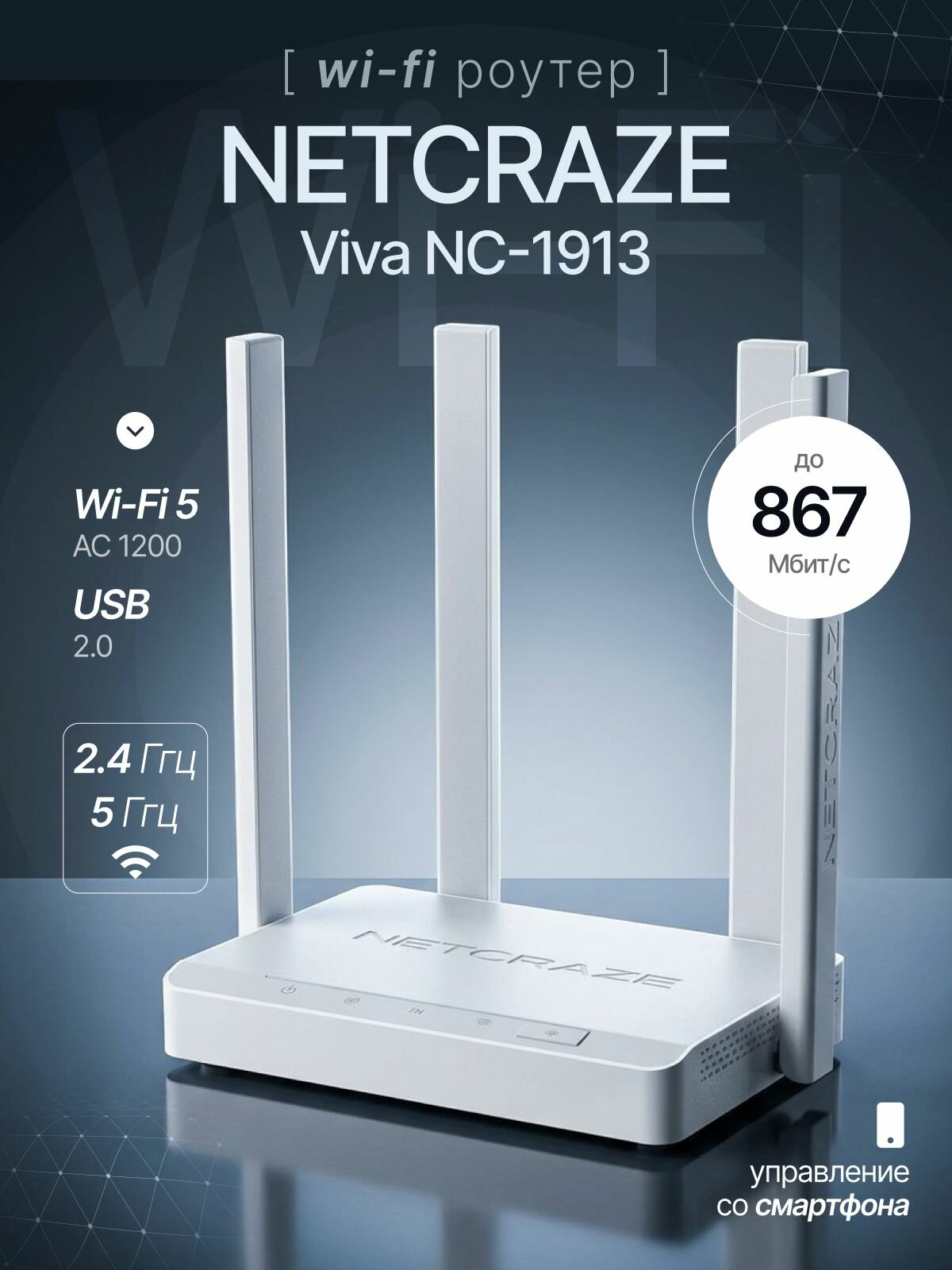 Роутер Netcraze Viva NC-1913
